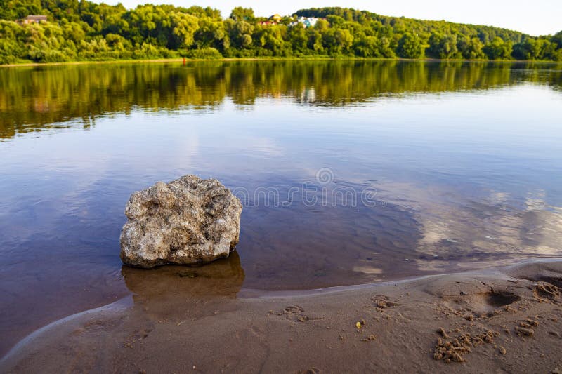 Beautiful Landscape with a Calm River Stock Image - Image of cloudscape ...