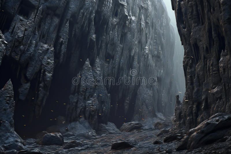 Beautiful Landscape of the Cave in the Middle of the Forest Stock ...