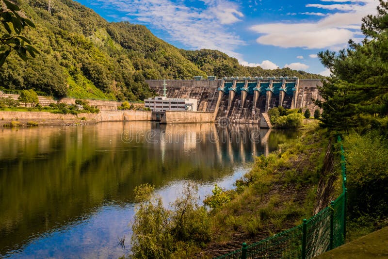Beautiful landscape of dam stock image. Image of energy - 159396755