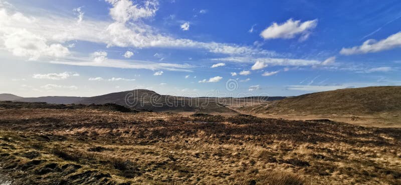 Beautiful Landscape of Dry Plains on a Sunny Morning Stock Photo ...