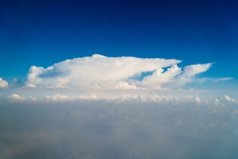 Earth Clouds blue Sky. stock photo. Image of wind, energy - 154836670