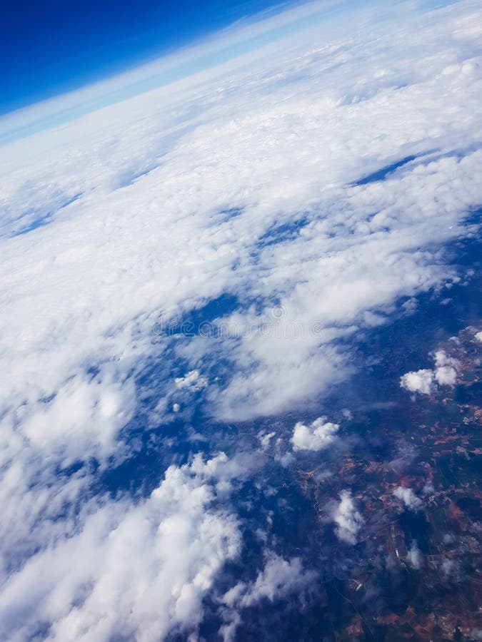 Beautiful Landscape of Earth, View from the Plane during the Flight ...