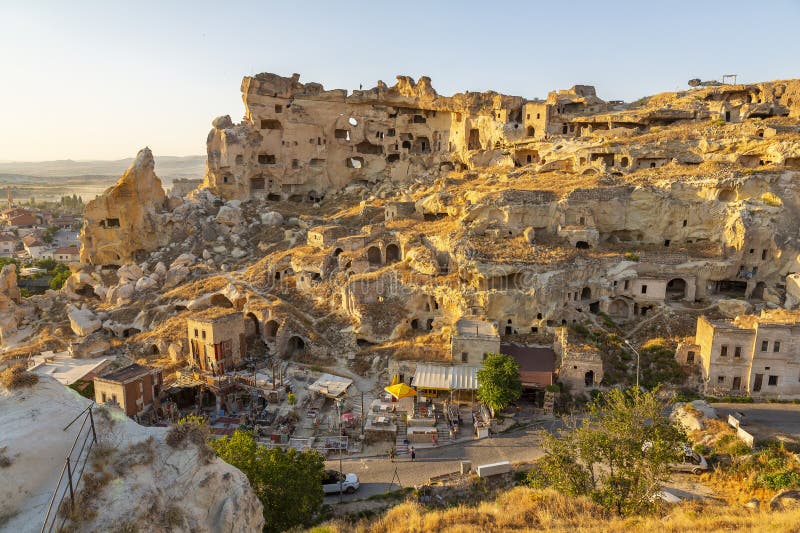 Beautiful Landscape Glimpse of Cavusin in Cappadocia Stock Photo ...