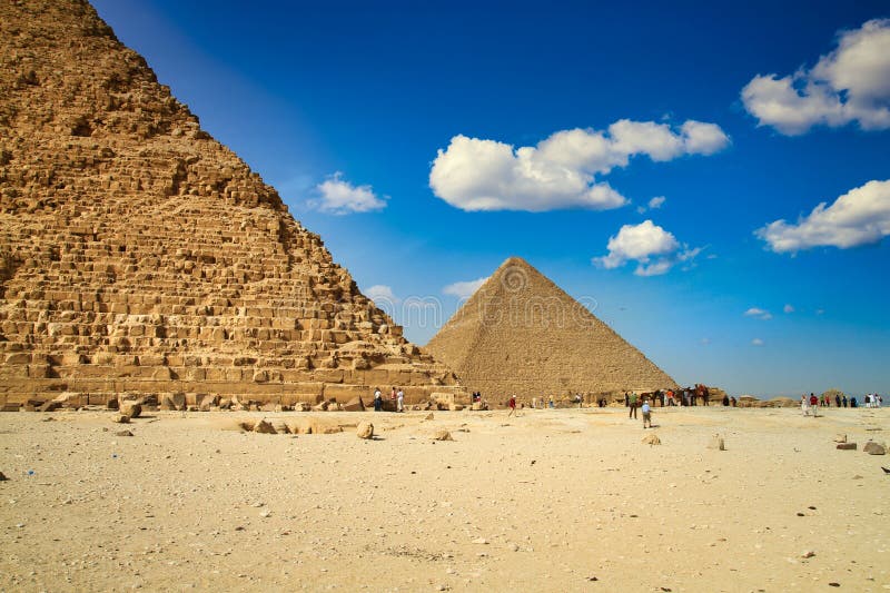 Beautiful Landscape with the Great Pyramid in Giza, Egypt Stock Photo ...