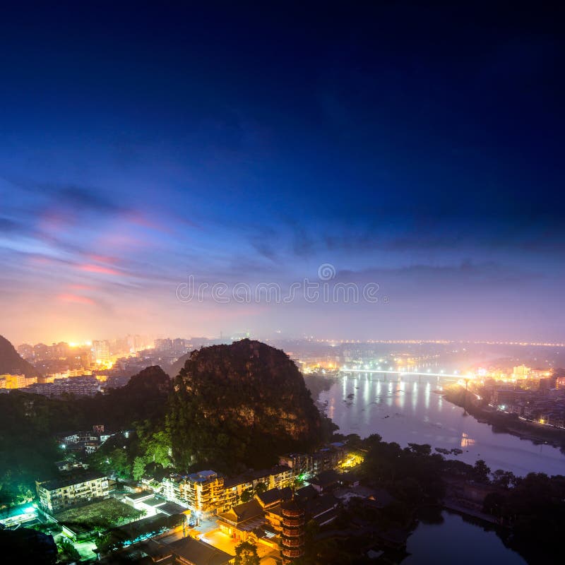 Beautiful Landscape in Guilin Stock Image - Image of asia, boat: 28113587