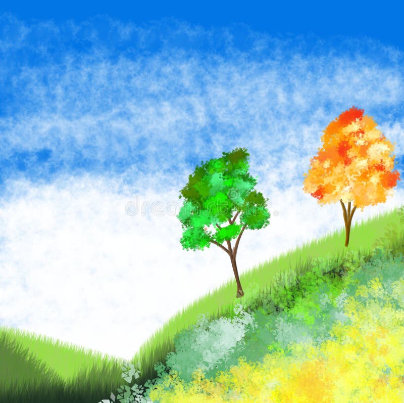 Beautiful Landscape Images. Perfect for Book Covers Stock Illustration ...