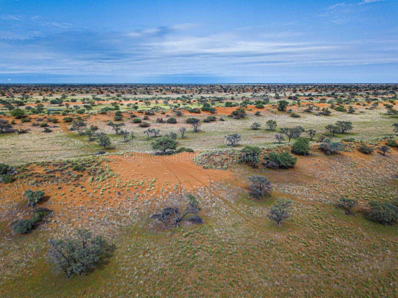 Beautiful Landscape in Kalahari Desert in Namibia from Drone Stock ...
