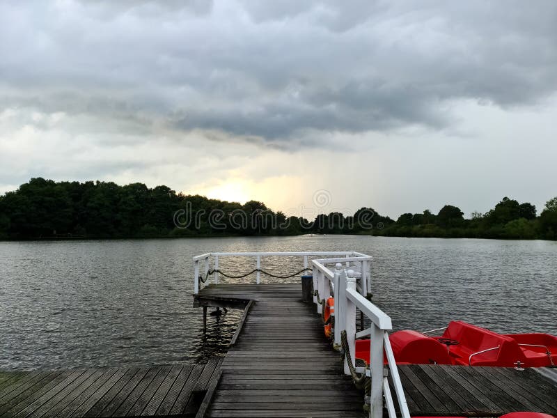 Beautiful Landscape at a Lake with a Reflective Water Surface Stock ...