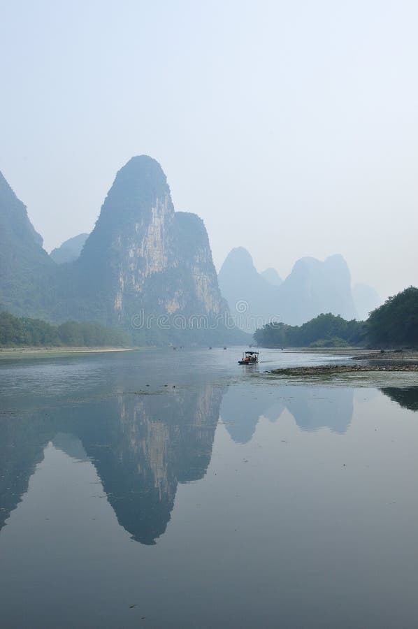 The Beautiful Landscape of Li River in Spring Stock Photo - Image of ...