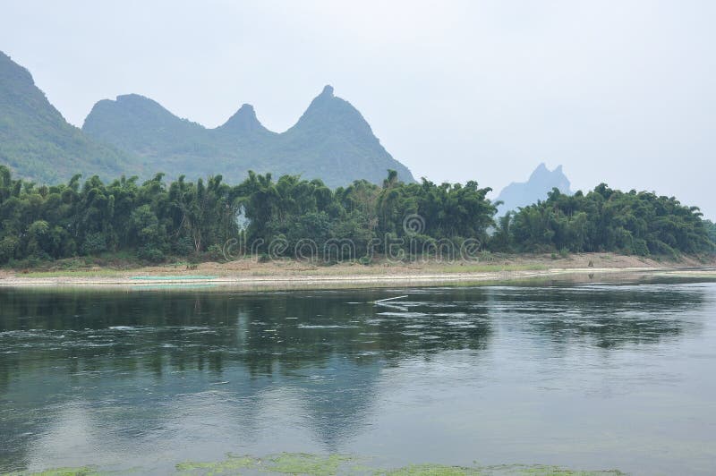 The Beautiful Landscape of Li River in Spring Stock Image - Image of ...