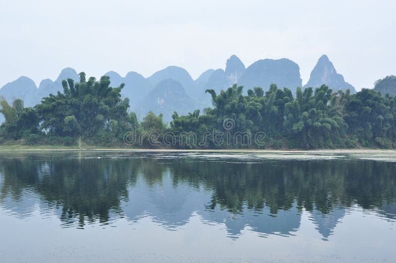 The Beautiful Landscape of Li River in Spring Stock Image - Image of ...