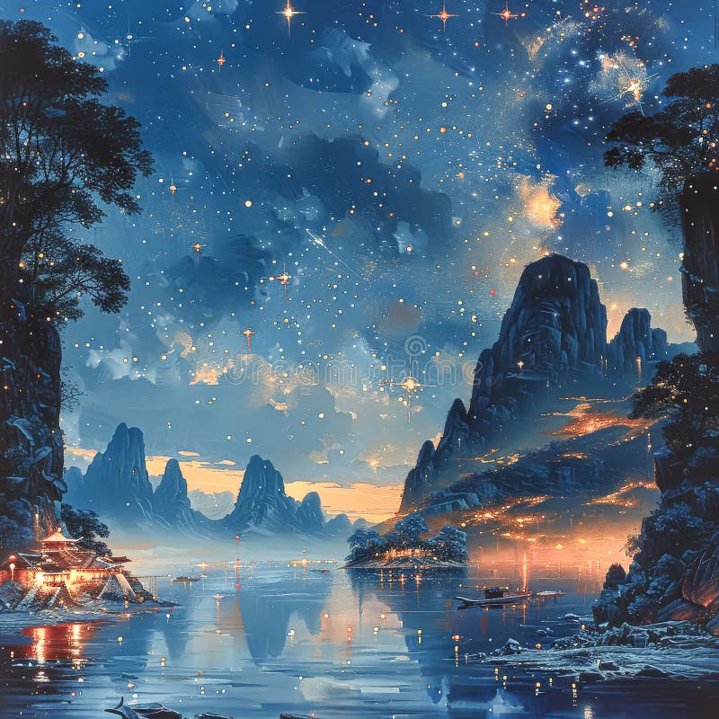 A Beautiful Landscape with Mountains and a River Stock Image - Image of ...