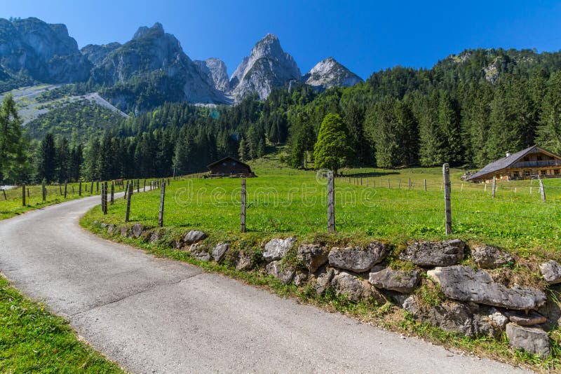 Beautiful Landscape of Mountains on Summertime in Austria, Europe Stock ...