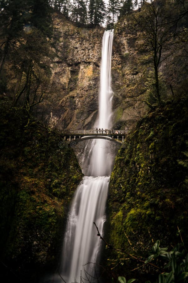 Beautiful Landscape of Multnomah Falls in Oregon Stock Image - Image of ...