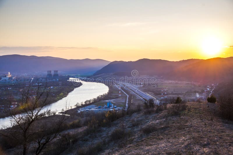 Beautiful Landscape on the Mures River Stock Photo - Image of mountain ...