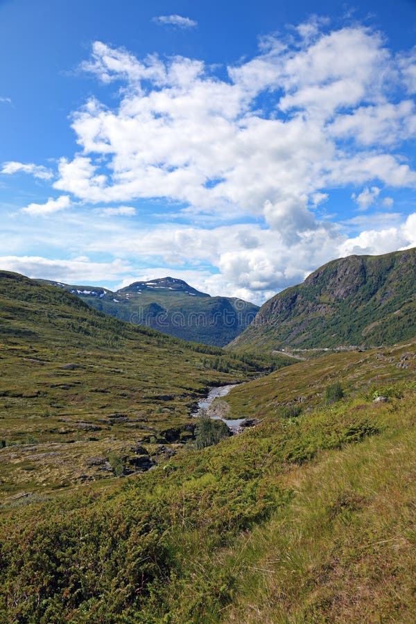 Beautiful Landscape of Norwegian Valley. Stock Photo - Image of great ...