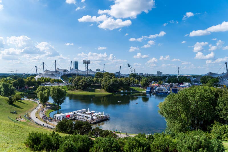 Beautiful Landscape of the Olympic Stadium and Park Editorial Stock ...