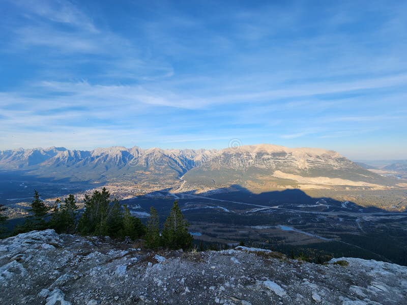 Beautiful Landscape Over the Wide Forest with Mountains in the Sunny ...