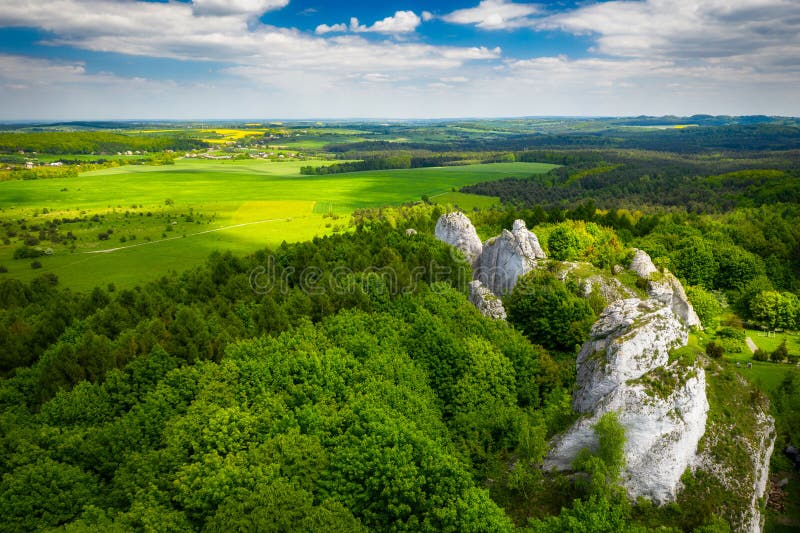 Beautiful Landscape of the Polish Jurassic Highland at Summer, Poland ...