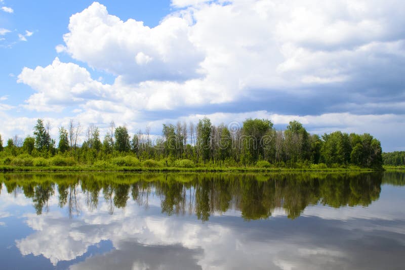 Beautiful Landscape about Reflection of Clouds in the Lake. Stock Photo ...