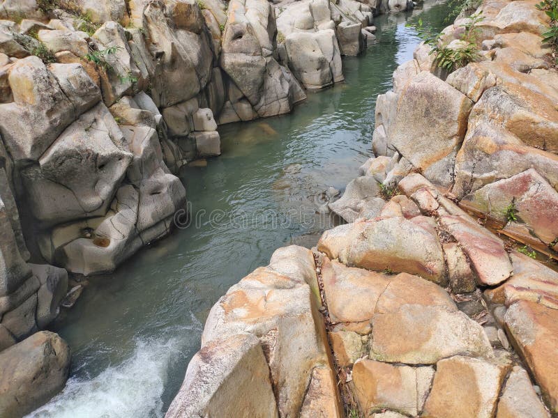 Beautiful Landscape of River and Rock Canyon Stock Image - Image of ...