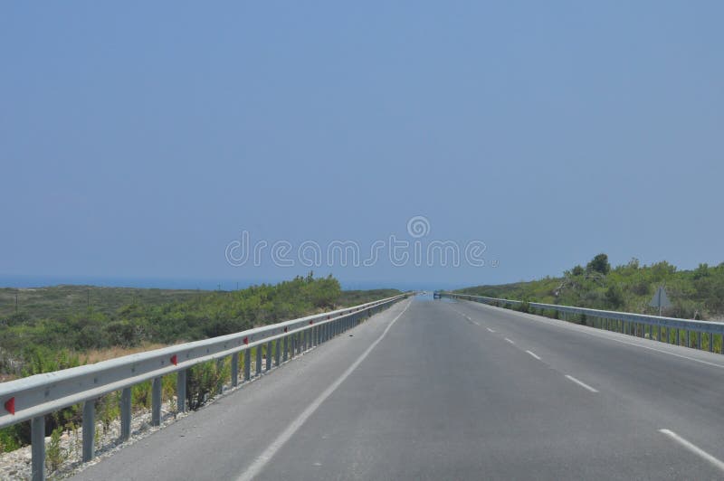 The Beautiful Landscape Road Stock Photo - Image of blue, roadway ...
