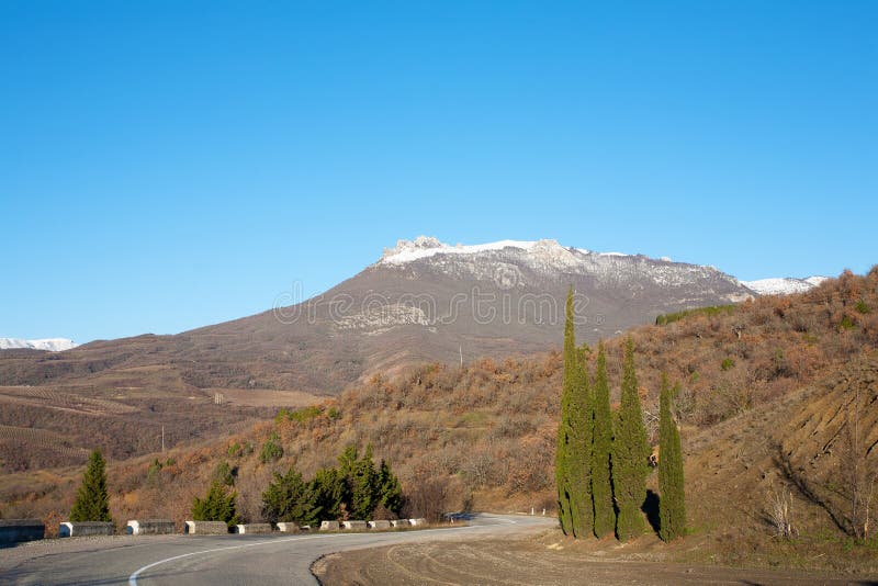 Beautiful Landscape with Road Stock Photo - Image of horizon, rock ...