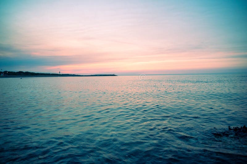 Beautiful Landscape of the Sea on the Sunset Stock Image - Image of ...