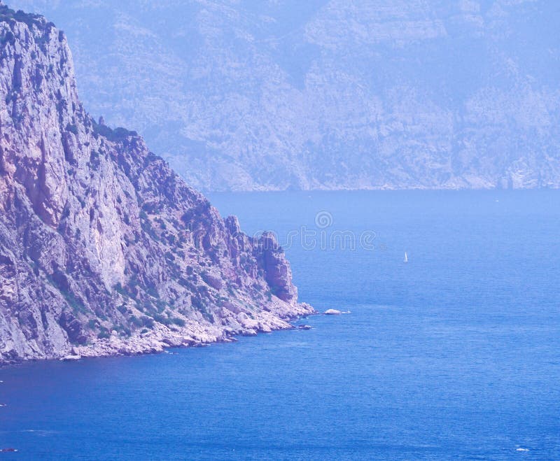 Beautiful Landscape Seacost with Rocks at the Sunny Day Stock Photo ...