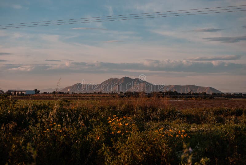 Beautiful Landscape Shot of Distant Mountains in the Countryside Stock ...