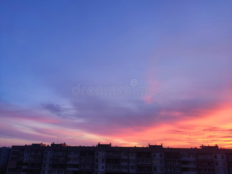 Beautiful Landscape. Sunny Sunset in the Sky Stock Photo - Image of ...