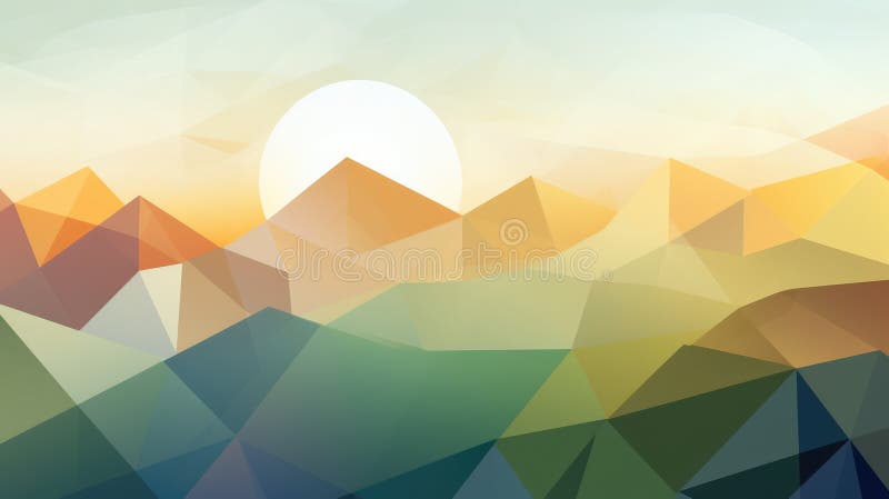 Beautiful Landscape Sunset Over the Mountains, Skyline Colorful Poster ...