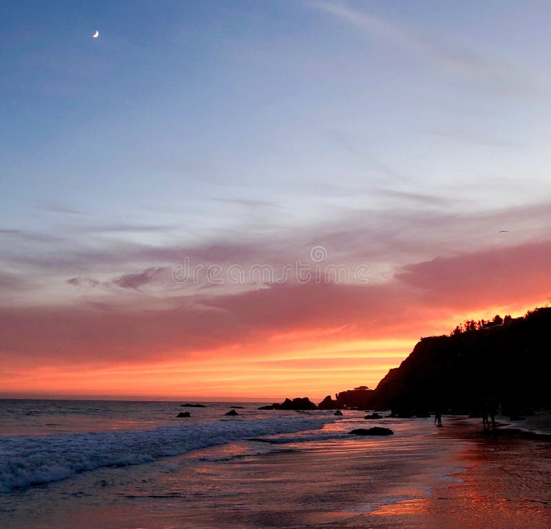 Beautiful Landscape during Sunset with the Variations of Color in the ...