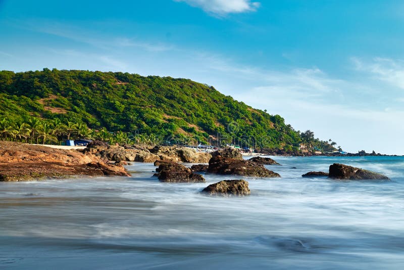 Beautiful Landscape of Tropical Beach in Goa Stock Image - Image of ...