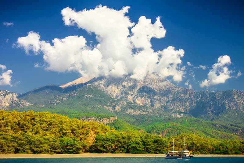 Beautiful Landscape (Turkey). Mountain Over Cloudscape and Seac Stock ...