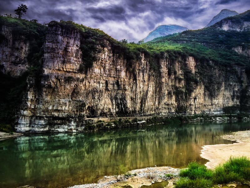 Beautiful Landscape of Unique Nature and Miracle Clouds Stock Photo ...