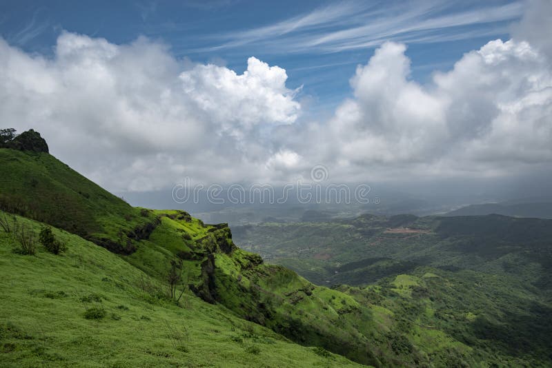 Beautiful Landscape View of Raigad Fort Stock Image - Image of ...