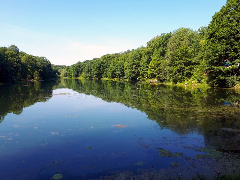 Beautiful Landscape View of the River Bank Stock Photo - Image of ...