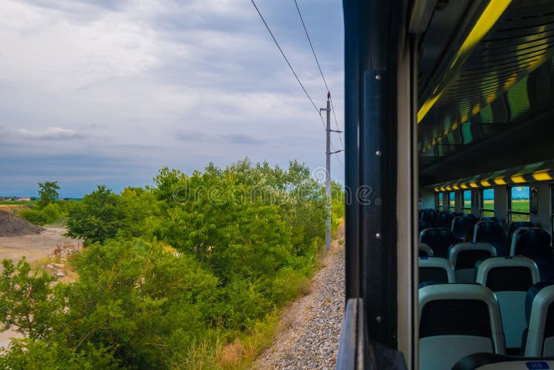 Beautiful Landscape View from the Train Window Editorial Stock Image ...