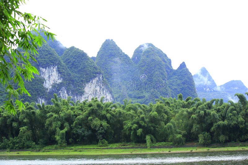 Beautiful Landscape in Yangshuo Stock Photo - Image of lijiang, tree ...