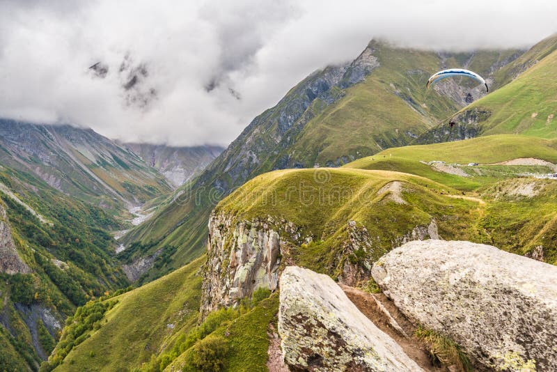Beautiful Landscapes with High Mountains of Georgia Stock Image - Image ...