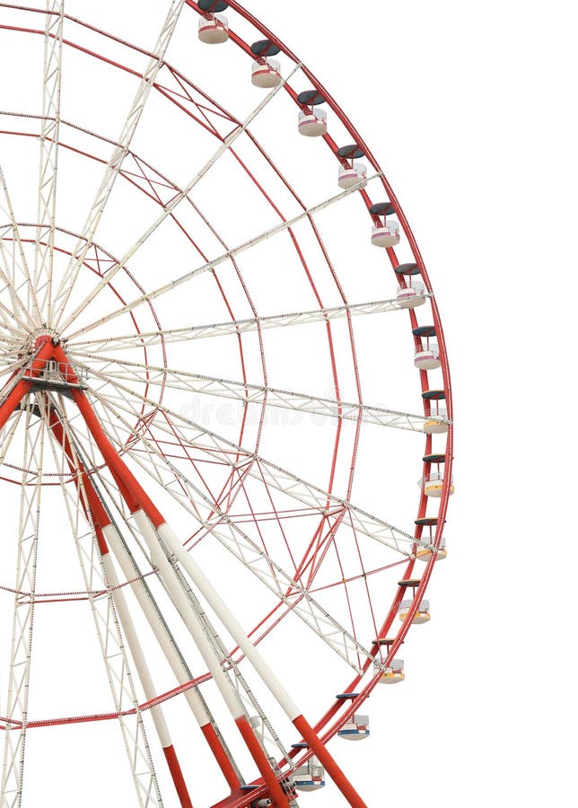 Beautiful Large Ferris Wheel Isolated Stock Image - Image of metal ...
