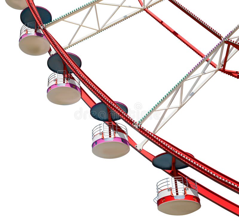 Beautiful Large Ferris Wheel on White Stock Photo - Image of grand ...