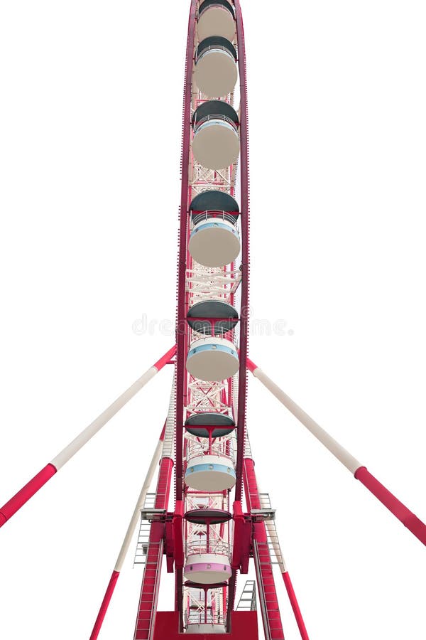 Beautiful Large Ferris Wheel Isolated on White Stock Image - Image of ...