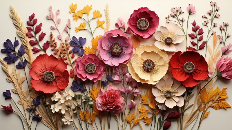 Beautiful Large Flat Rectangle Paper Surrounded by Flowers White ...