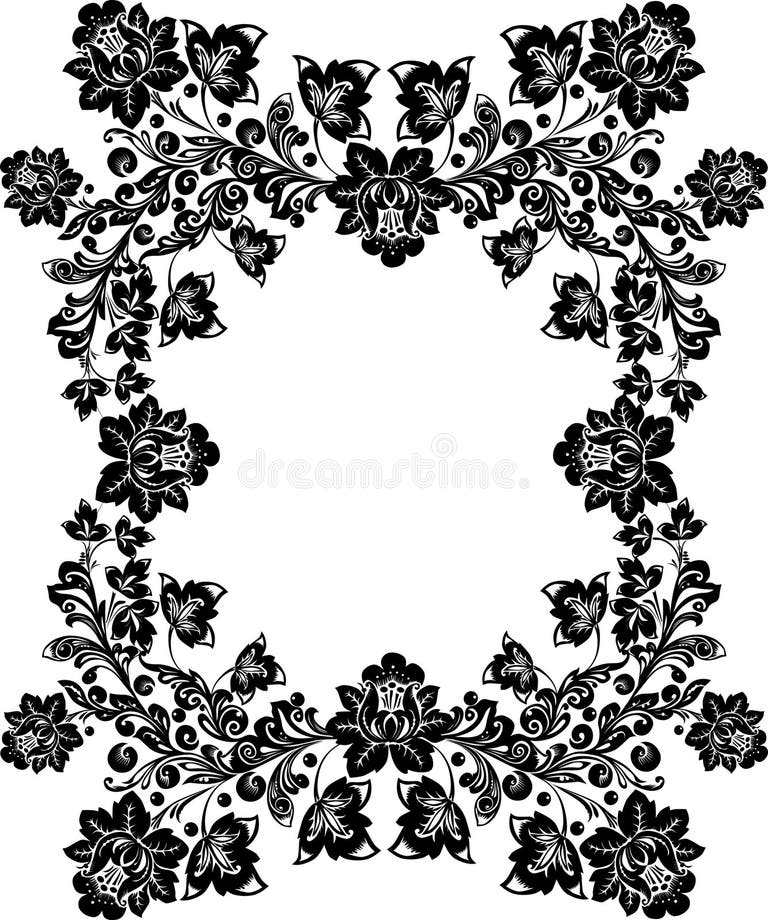 Beautiful Large Flower Frame Stock Illustrations – 1,951 Beautiful ...