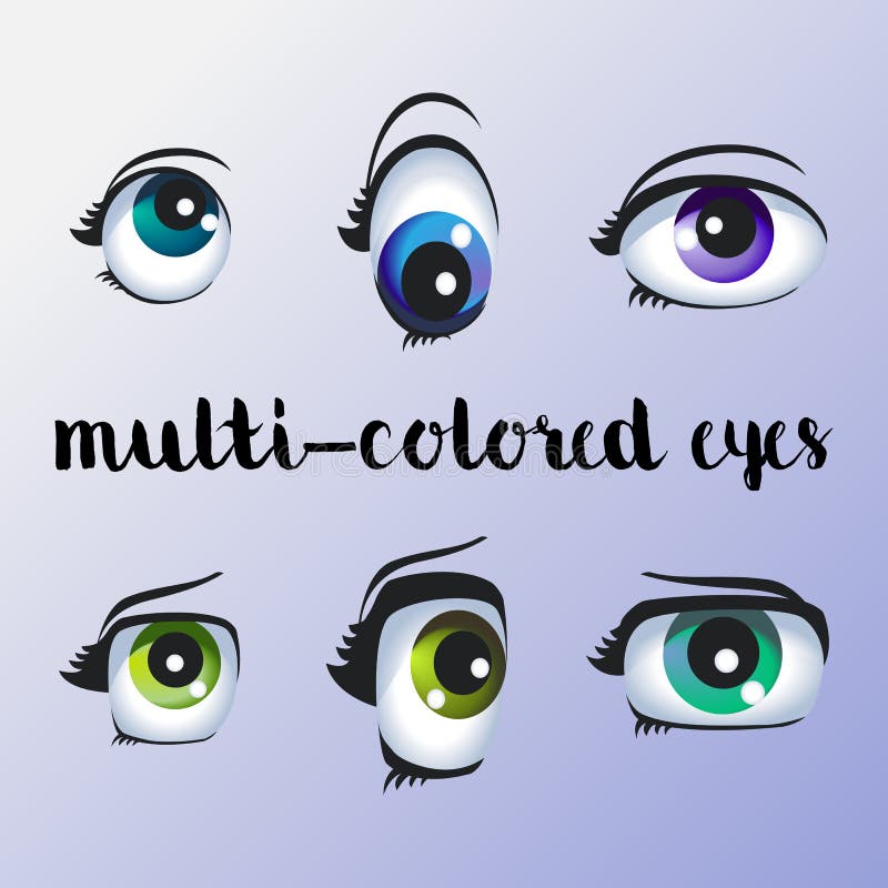 Beautiful Large Multi Colored Eyes Stock Illustrations – 16 Beautiful ...