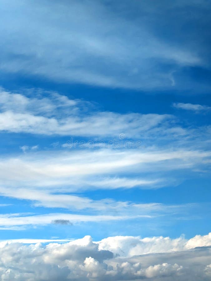 Beautiful Large White Clouds in a Calm Blue Sky Stock Image - Image of ...