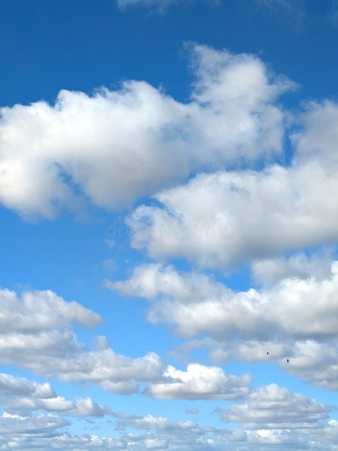 Beautiful Large White Clouds in a Calm Blue Sky Stock Image - Image of ...