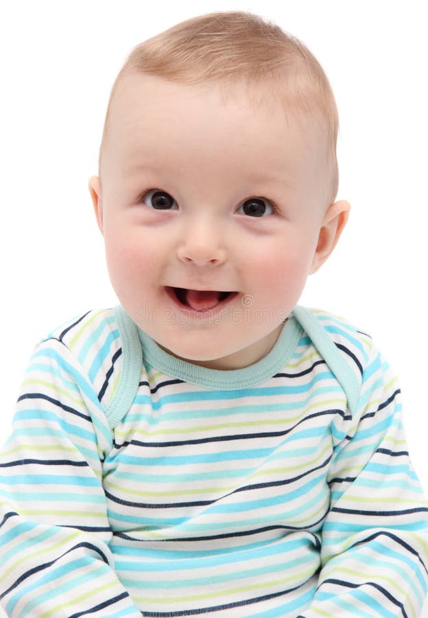 Beautiful Laughing Happy Baby Boy Stock Image - Image of small, emotion ...